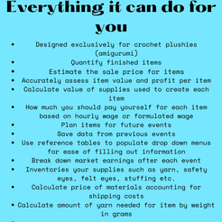 Crochet Pricing Tool- Market Inventory Planner- Spreadsheet – Crochet ...